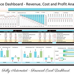 Financial Tracker: KPI Dashboard Excel Template - Etsy