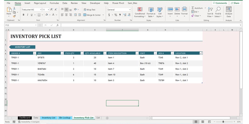 Inventory & Warehouse Management Excel Dashboard (digital Download) - Etsy