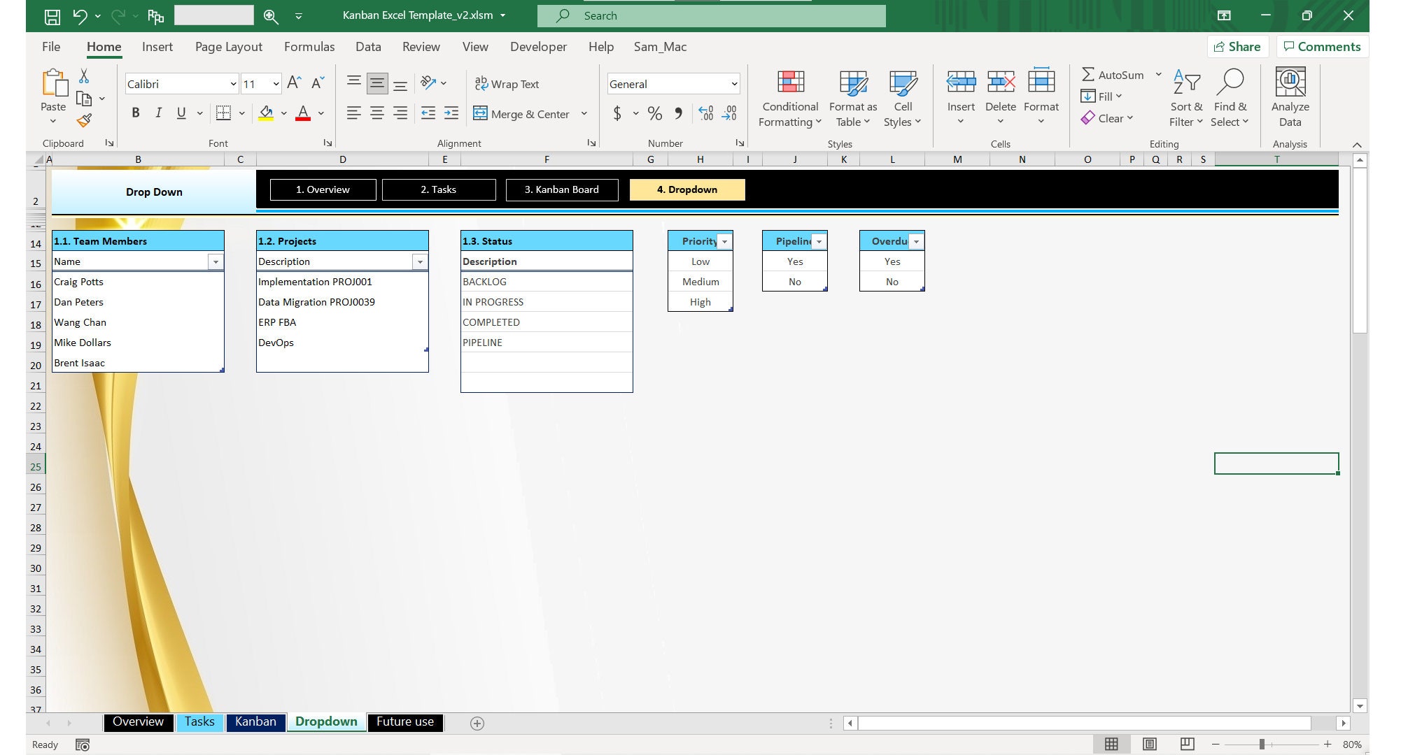 Ultimate Agile Project Management Dashboard - Automated KANBAN - Excel ...