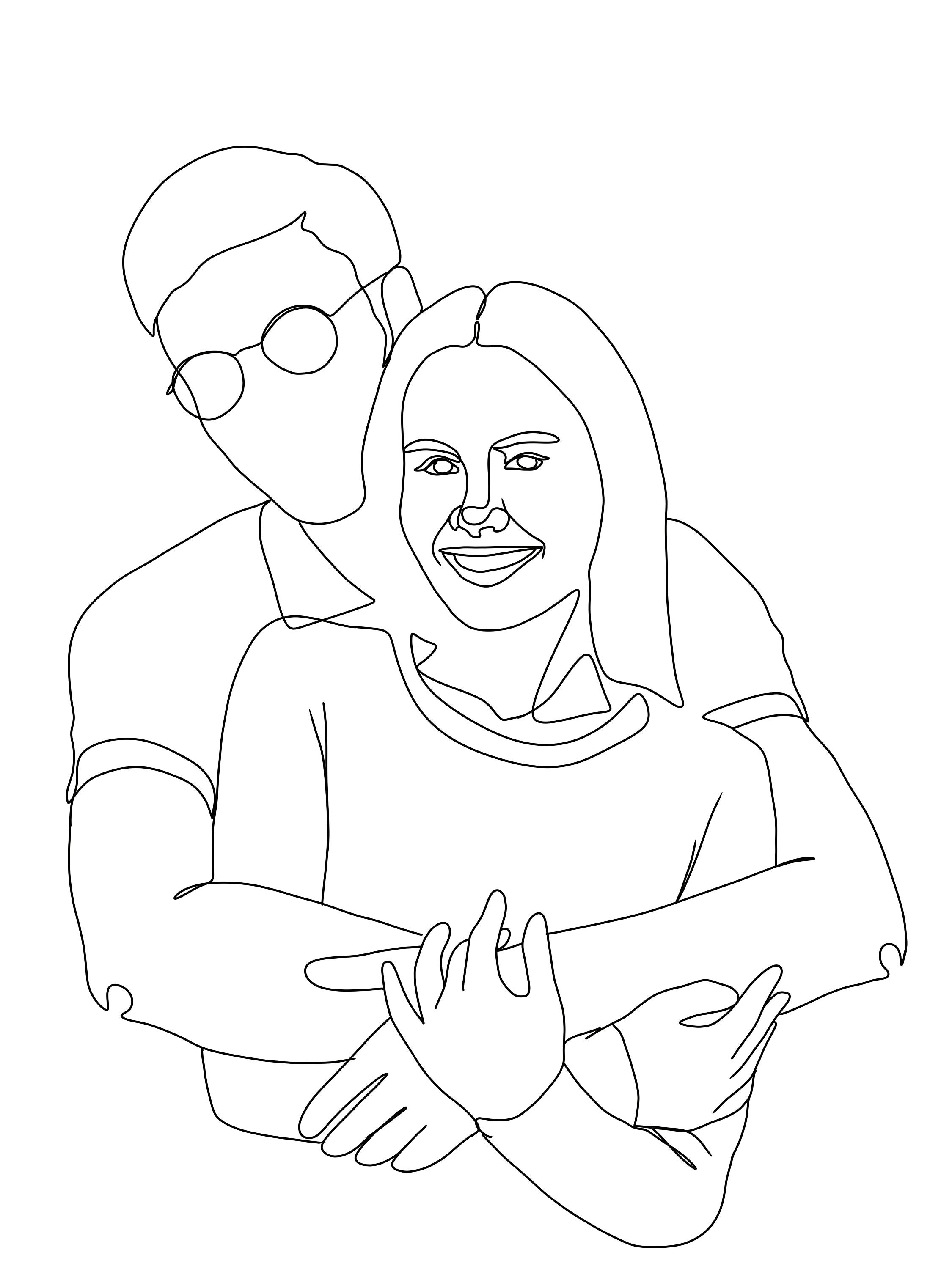 Custom Line Drawing Minimalist Illustration Single Line Art - Etsy