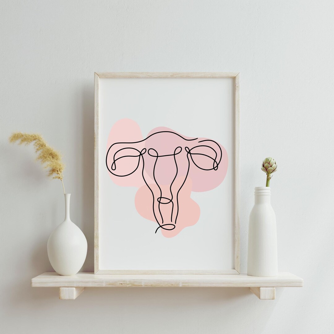 Female Reproductive System Art,anatomy Art Medical Art, Watercolor ...