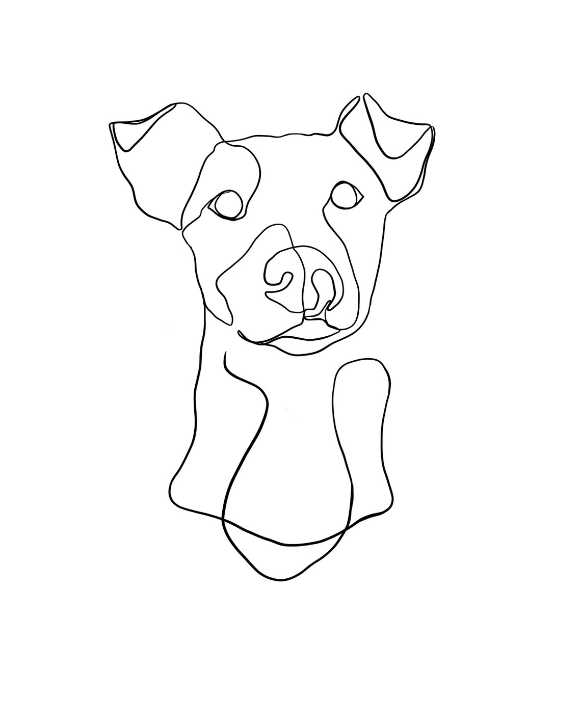 Custom Dog One Line Art personalized one line art Custom | Etsy
