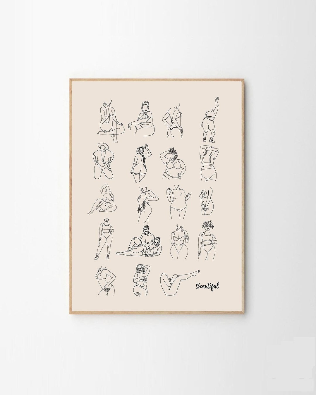 Beautiful Bodies Print, Body Positivity Print, Diversity Art, Women ...