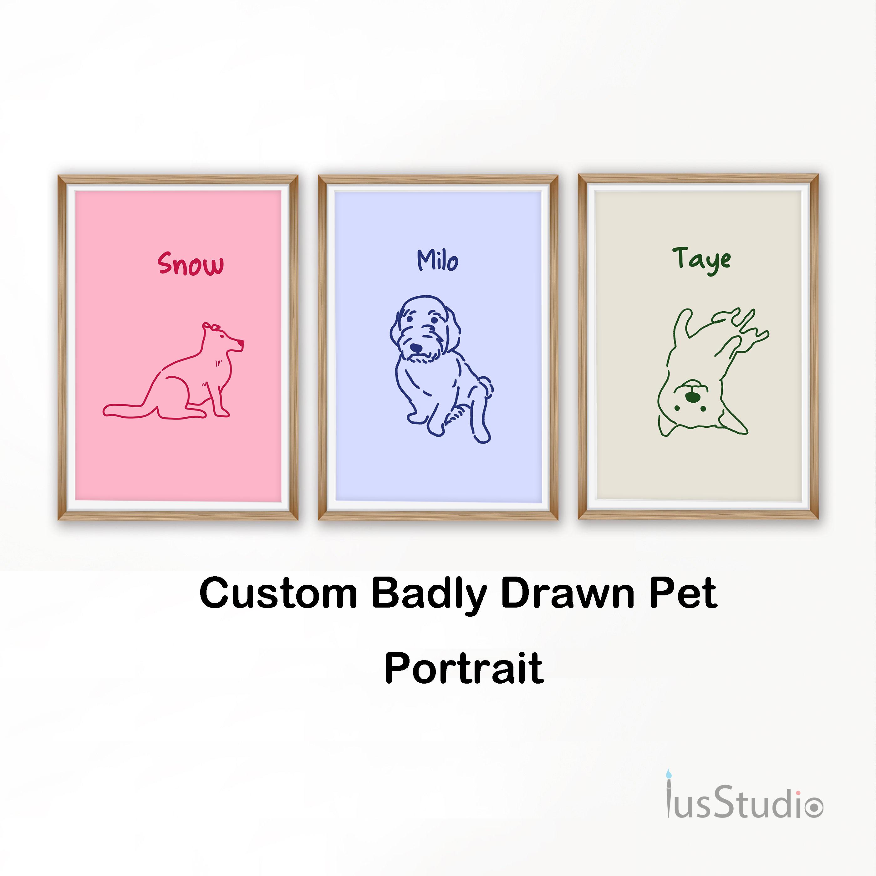 CUSTOM BADLY Drawn Portrait, UGLY Art, Color Bad Portrait, Custom ...