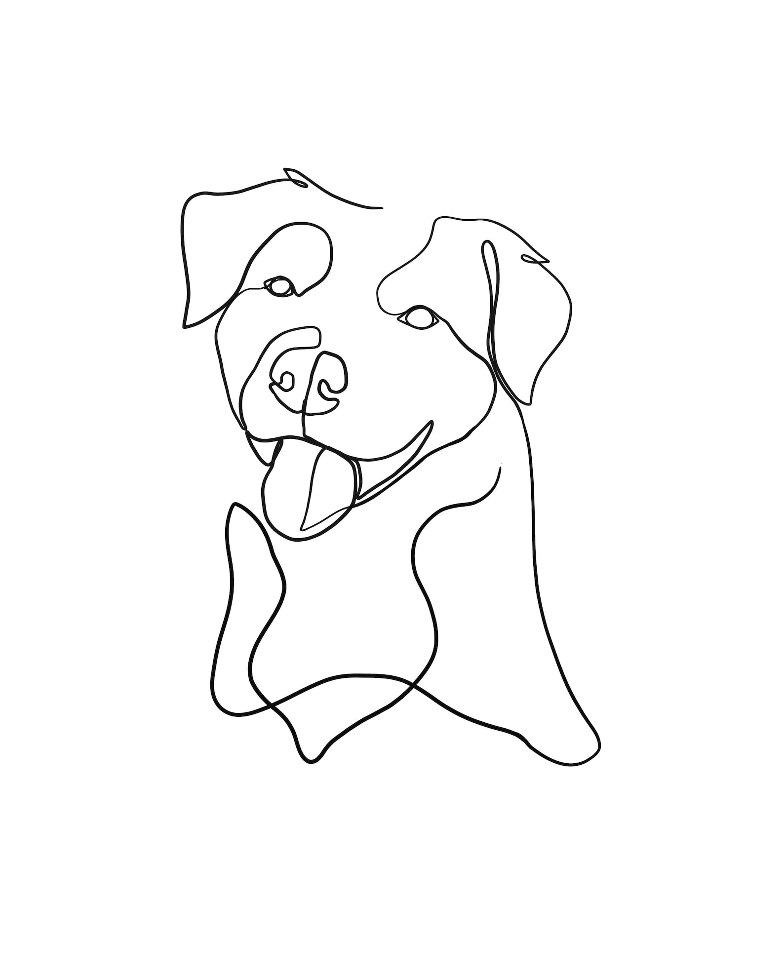 Custom Dog One Line Art Personalized One Line Art Custom - Etsy UK