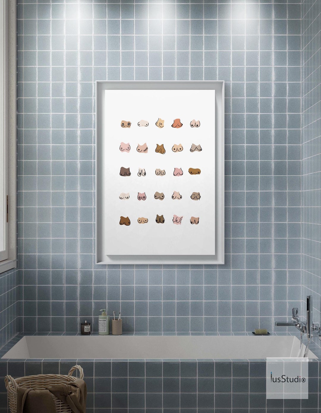 Funny Bathroom Art, Cheeky Bathroom Bums, Butt Collage, Welcome All ...