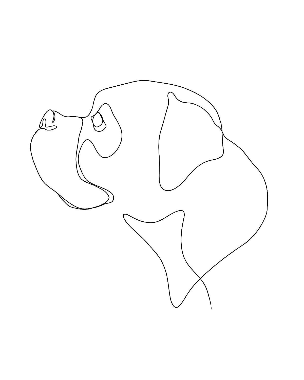 Custom Dog One Line Art Personalized One Line Art Custom - Etsy UK