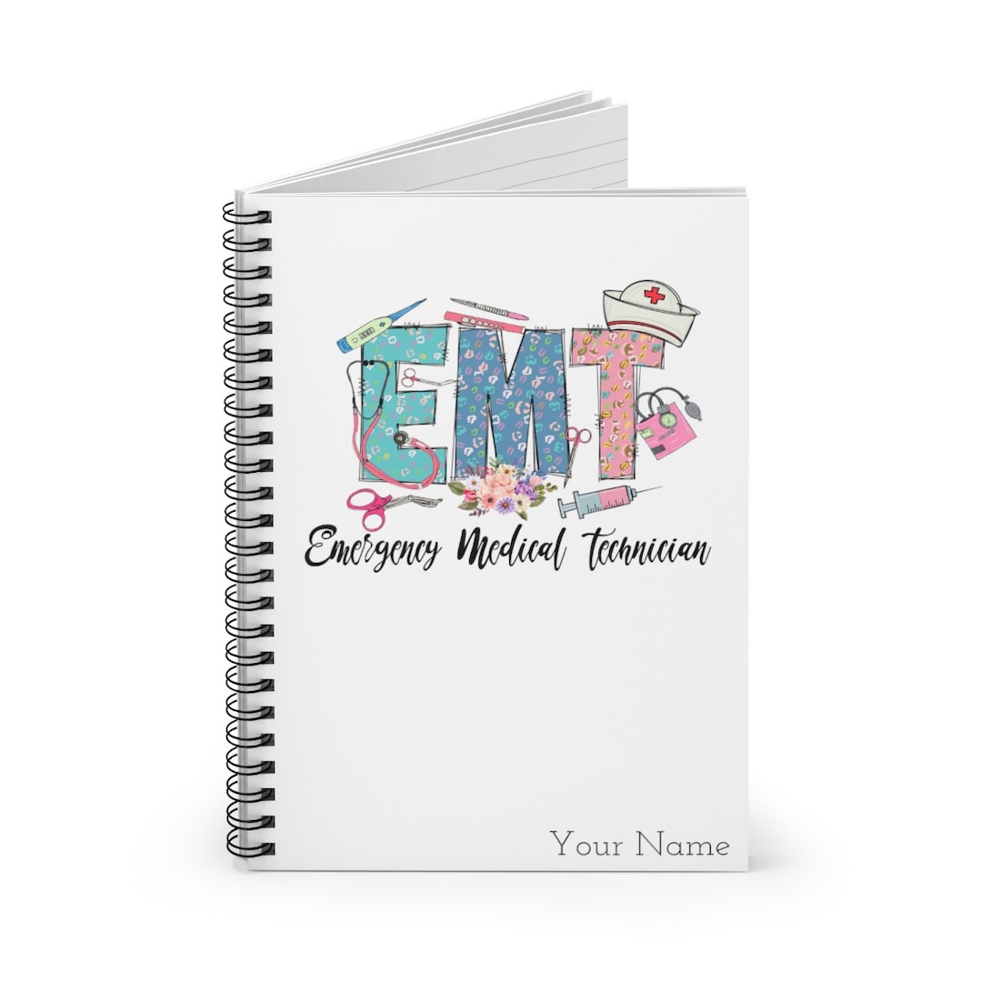 EMT Emergency Medical Technician Notebook, Personalized Clinical ...