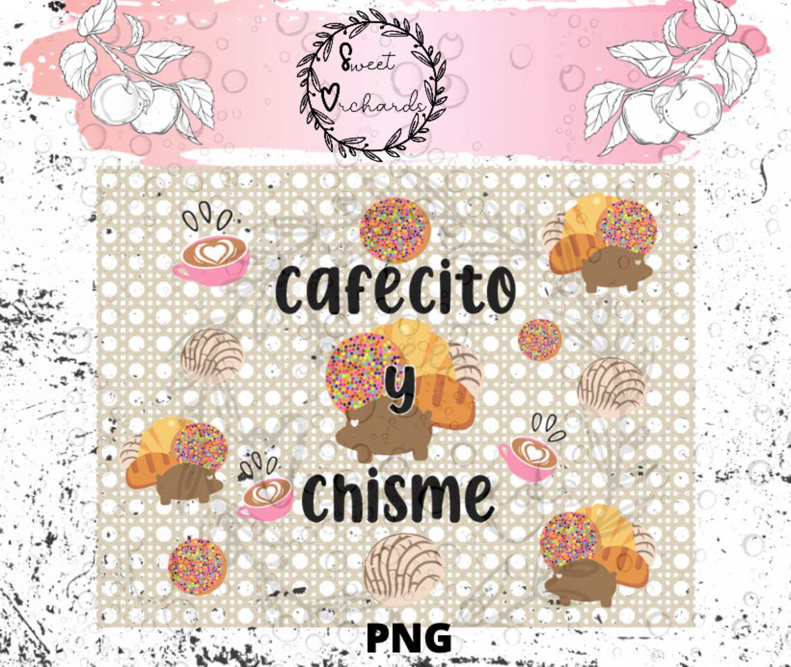 Cafesito Y Chisme Frase PNG ONLY - Etsy