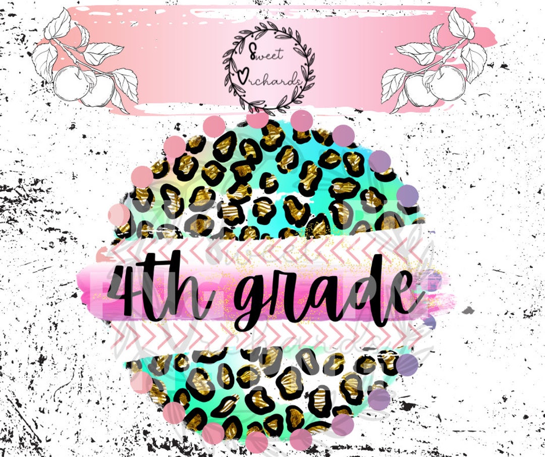 4th Grade - PNG Design Only - Etsy