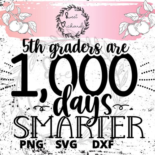 1000 Days of School SVG 5th Grade Teacher Shirt 1000 Days - Etsy