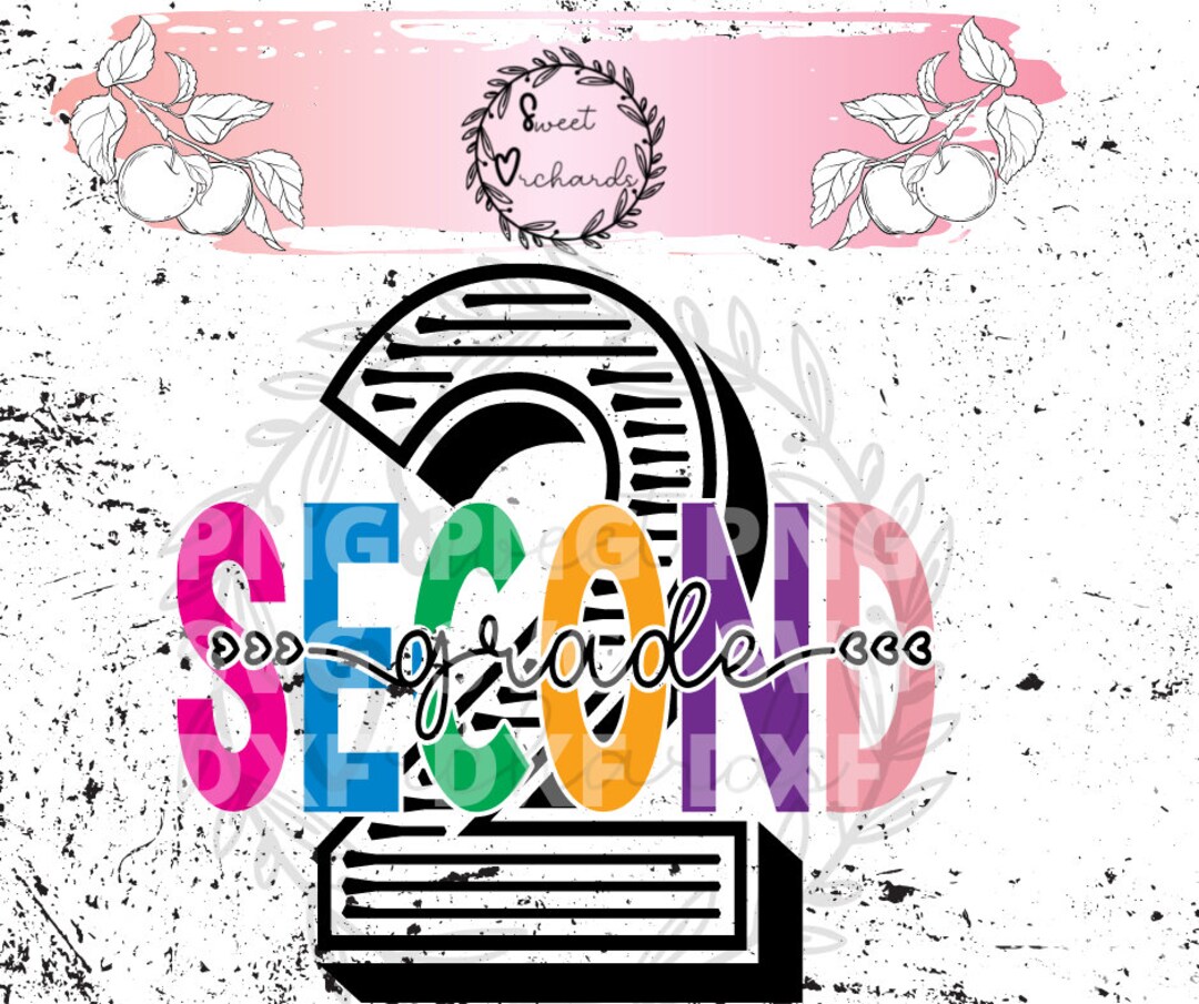 Second Grade- SVG / PNG/ DXF - Etsy