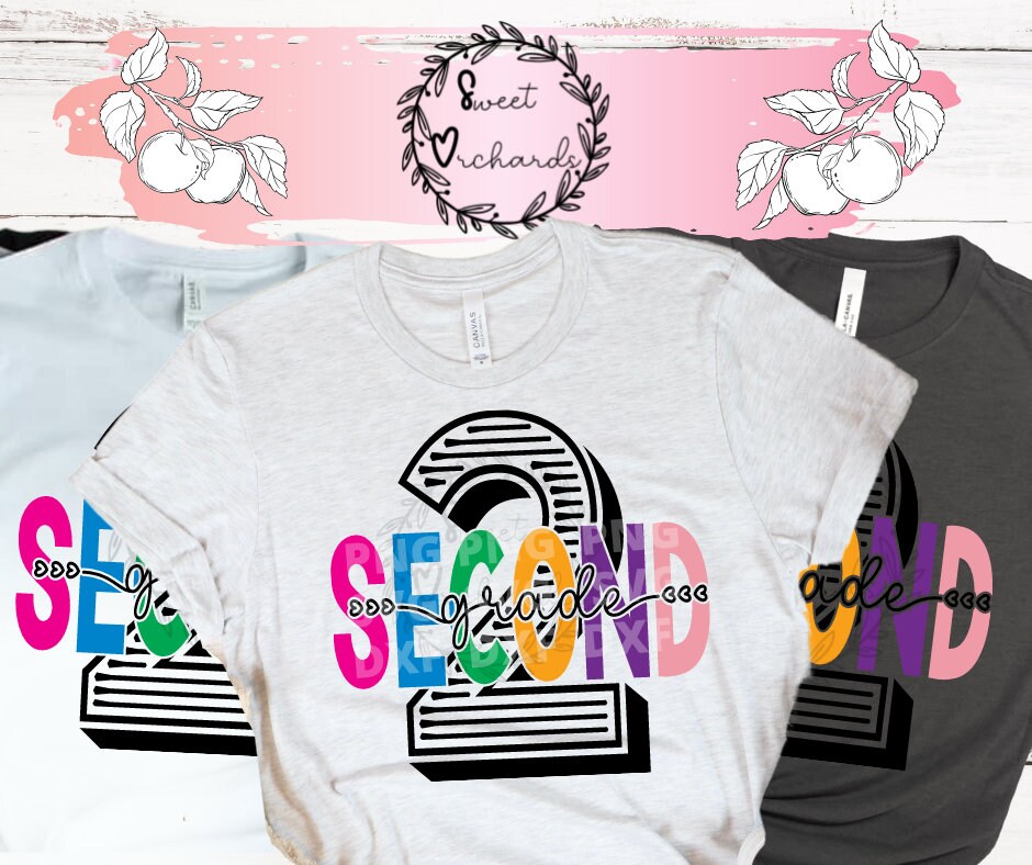Second Grade SVG / PNG/ DXF - Etsy
