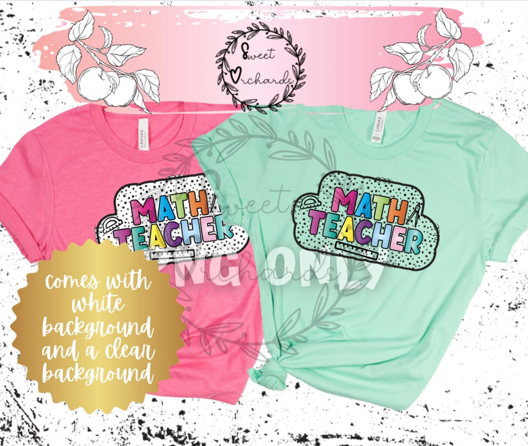 Math Teacher PNG / Dots Design/dalmatian Background - Etsy