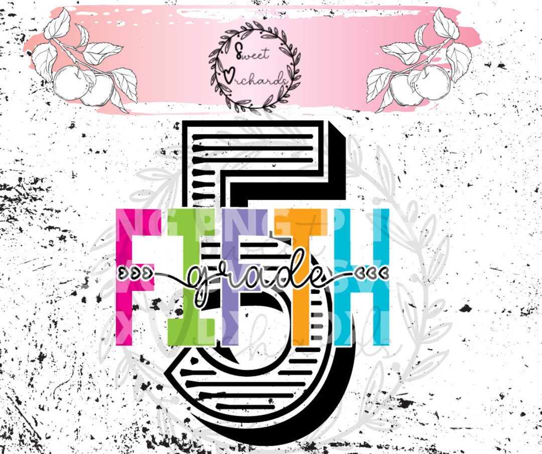 Fifth Grade- SVG / PNG/ DXF - Etsy