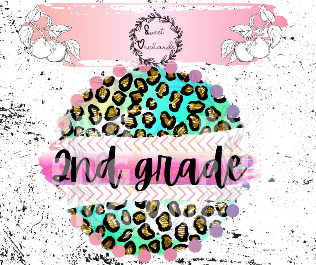 2nd Grade - PNG Design Only - Etsy