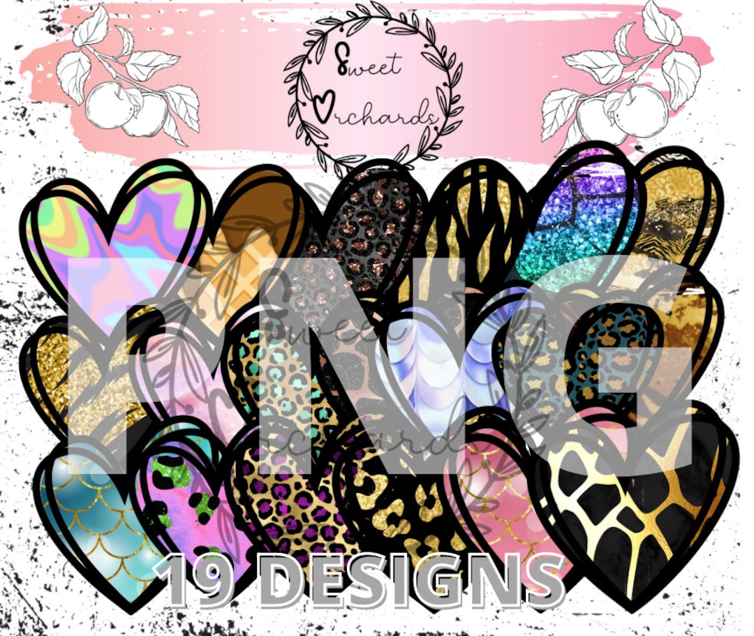 HEART DESIGNS PNG Only - Etsy