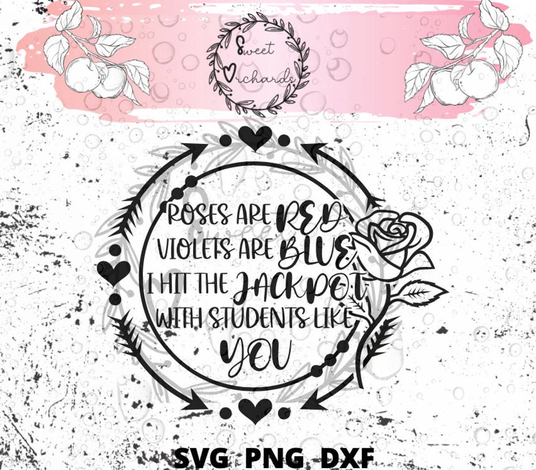 Roses Are Red-classroom Version / PNG / DXF/ SVG - Etsy