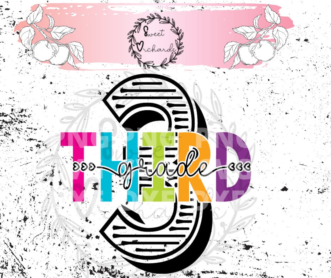 Third Grade- SVG / PNG/ DXF - Etsy