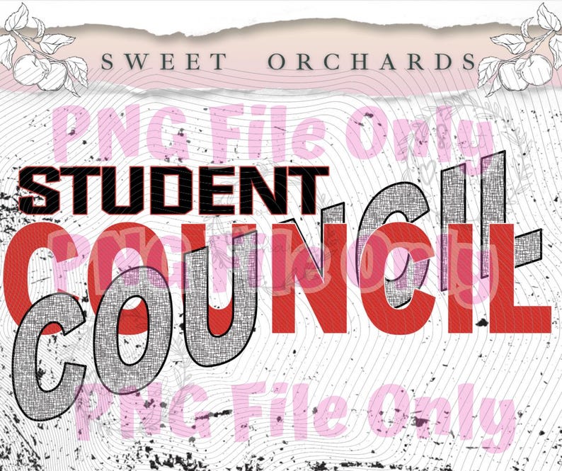 Student Council-red // PNG File - Etsy