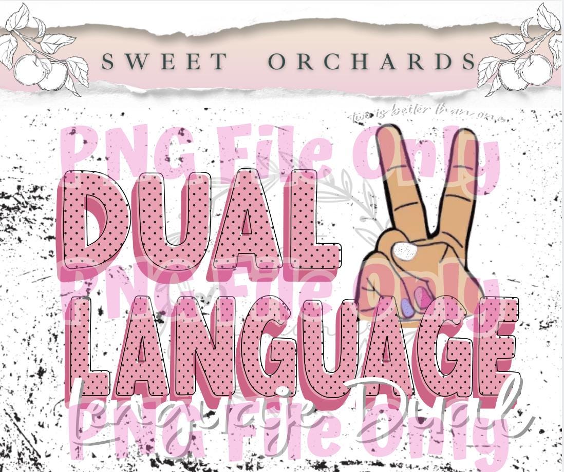 Dual Language / Lenguaje Dual PNG - Etsy