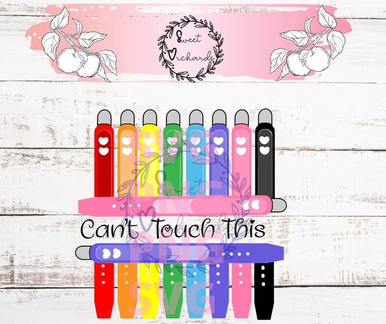 Gel Pens Clipart PNG & SVG File - Etsy