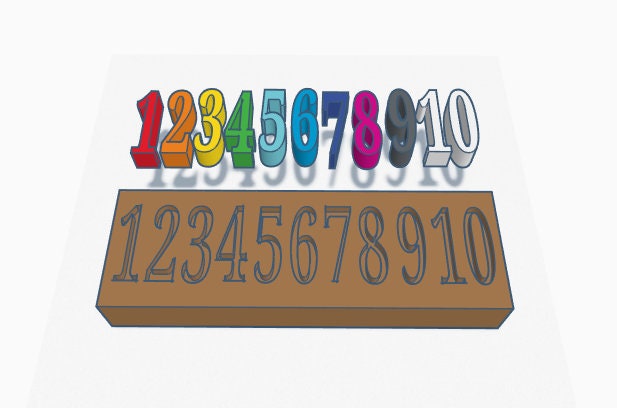 Stl 3d Models of NUMBERS for 3d Printer. 3d Model. STL, OBJ File for 3D ...