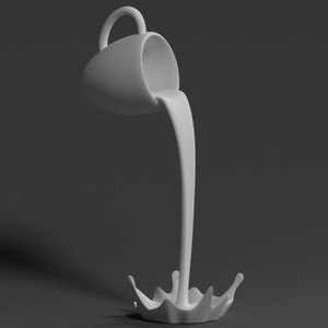 Floating Cup Sculpture. STL File for 3D Printing Digital Download. - Etsy