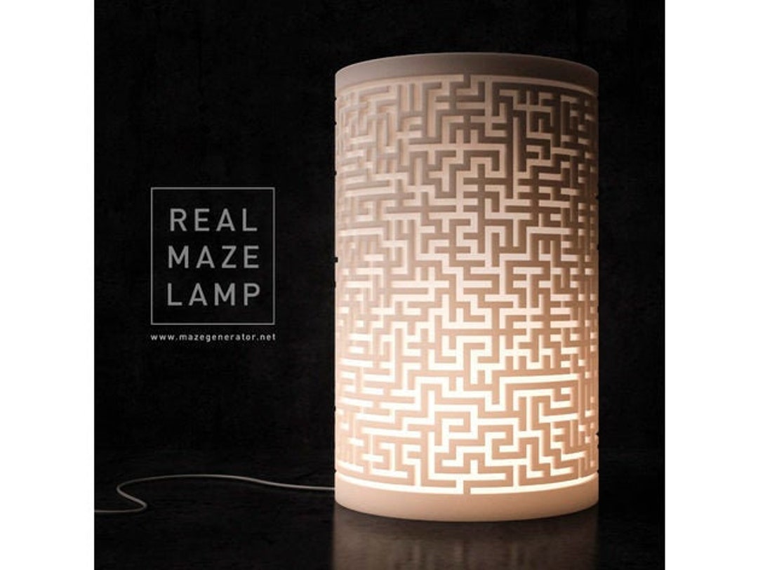 Generative Design. Real Maze Lamp (LQ). STL File for 3D Printing ...