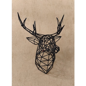 Wireframe Deer Head. STL File for 3D Printing - Digital Download. - Etsy