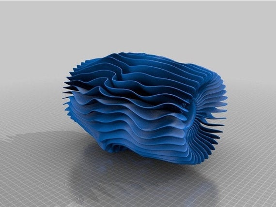 Generative Design. Wave Lamp 5 lq Version. STL File for 3D | Etsy