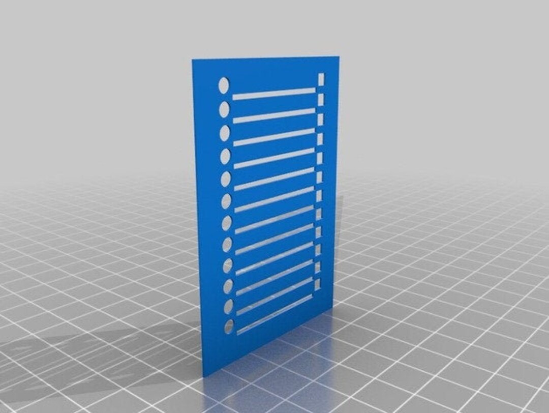 Thin Todo List Maker/stencil. STL File for 3D Printing - Digital ...