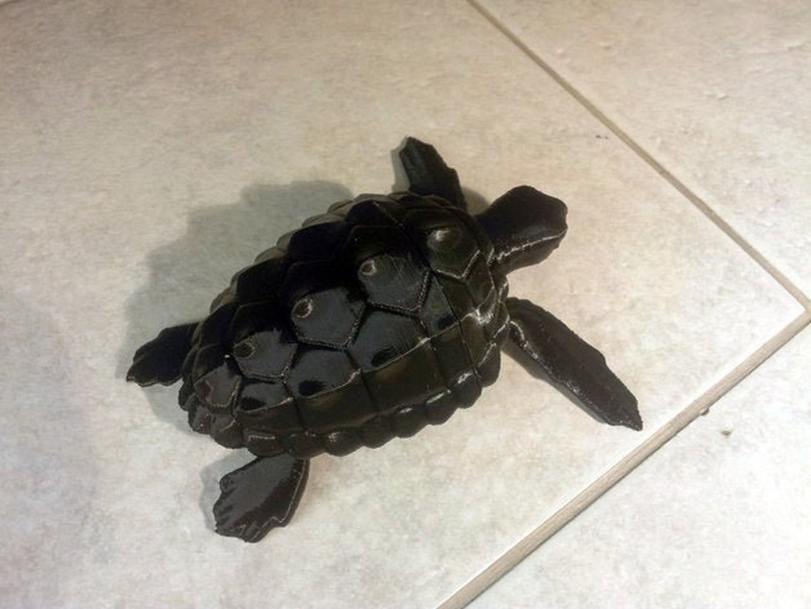 Loggerhead Sea Turtle (poseable). STL File for 3D Printing - Digital ...