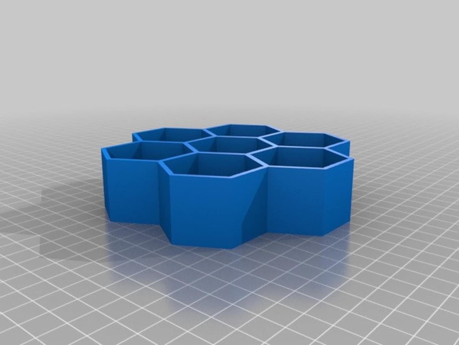 7 Hex Container for Small Parts and Games. STL File for 3D Printing ...