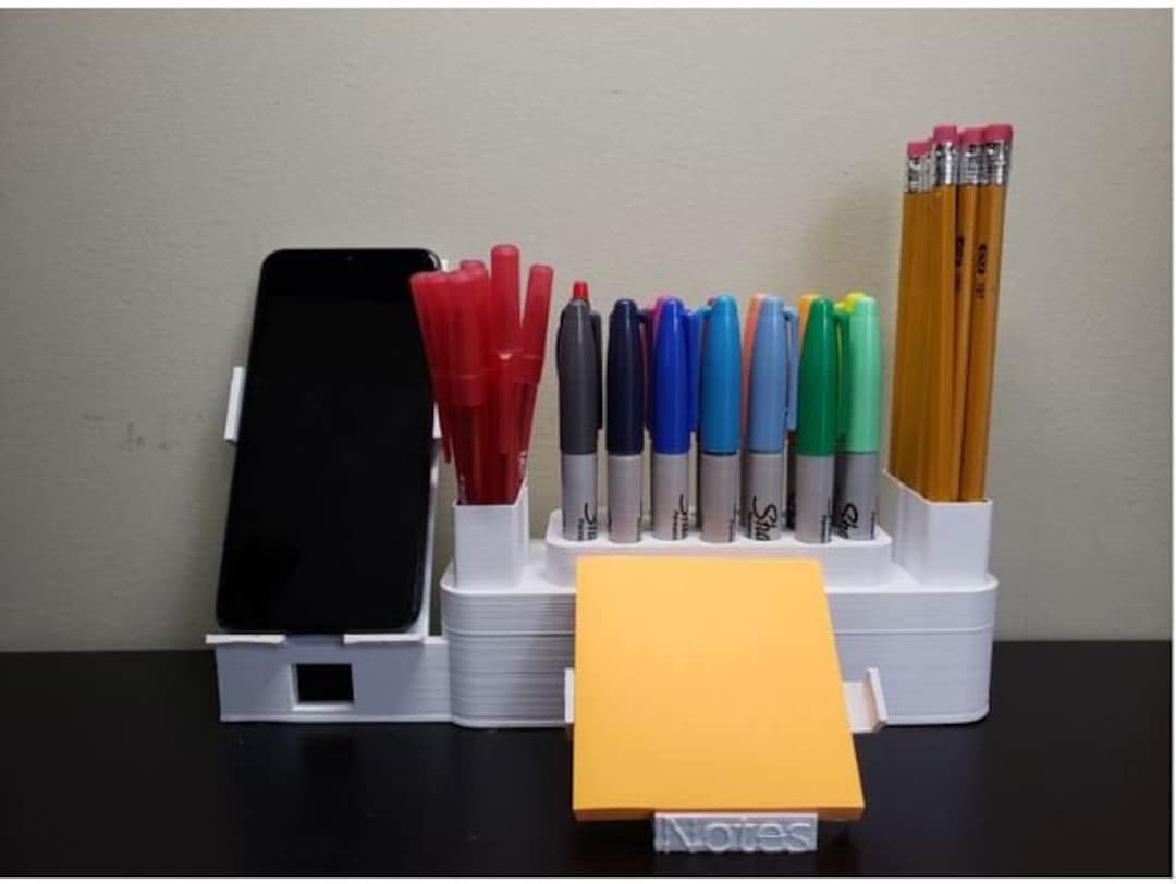 Desk Organizer With Phone Holder and Sticky Notes # ...