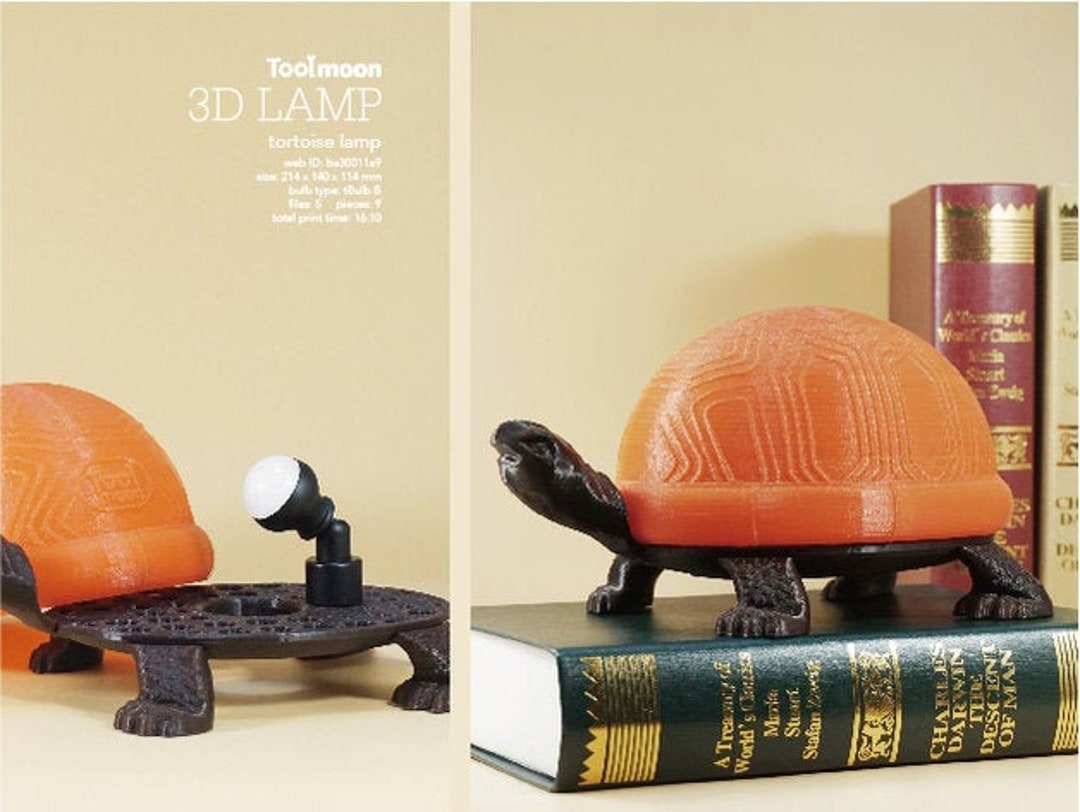 Tortoise Lamp. STL File for 3D Printing - Digital Download. - Etsy