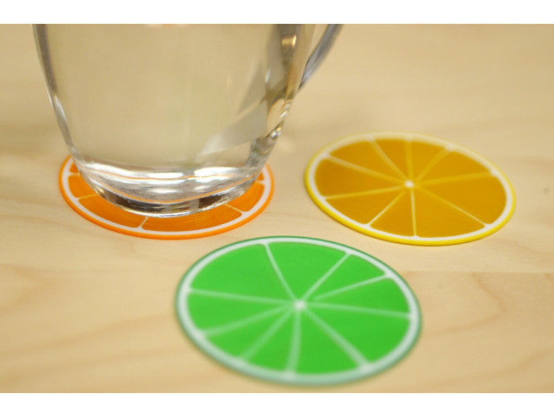 Multi-color citrus coaster. STL File for 3D Printing Digital | Etsy