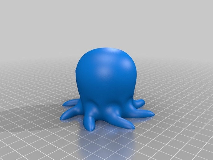 Cute Octopus Says Hello. STL File for 3D Printing - Digital Download ...