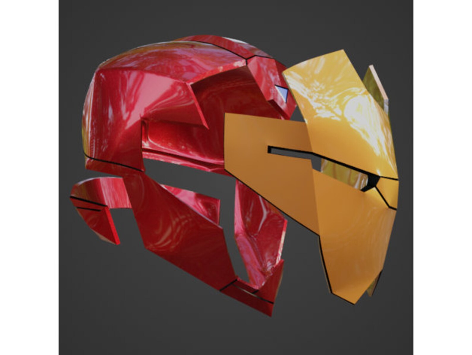 Iron Heart Inspired Helmet. STL File for 3D Printing - Digital Download ...