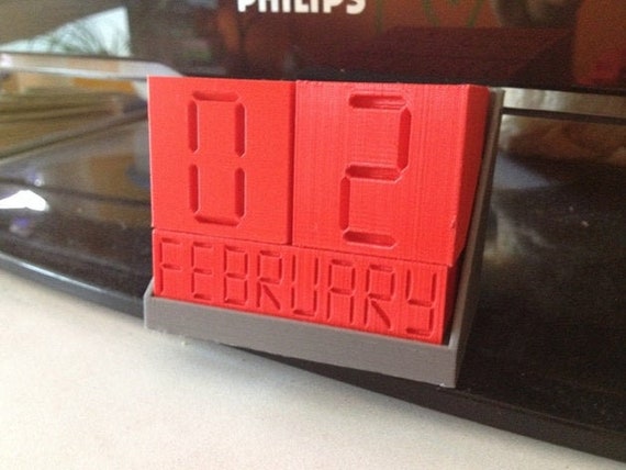 Calendar Blocks. STL File for 3D Printing Digital Download. | Etsy