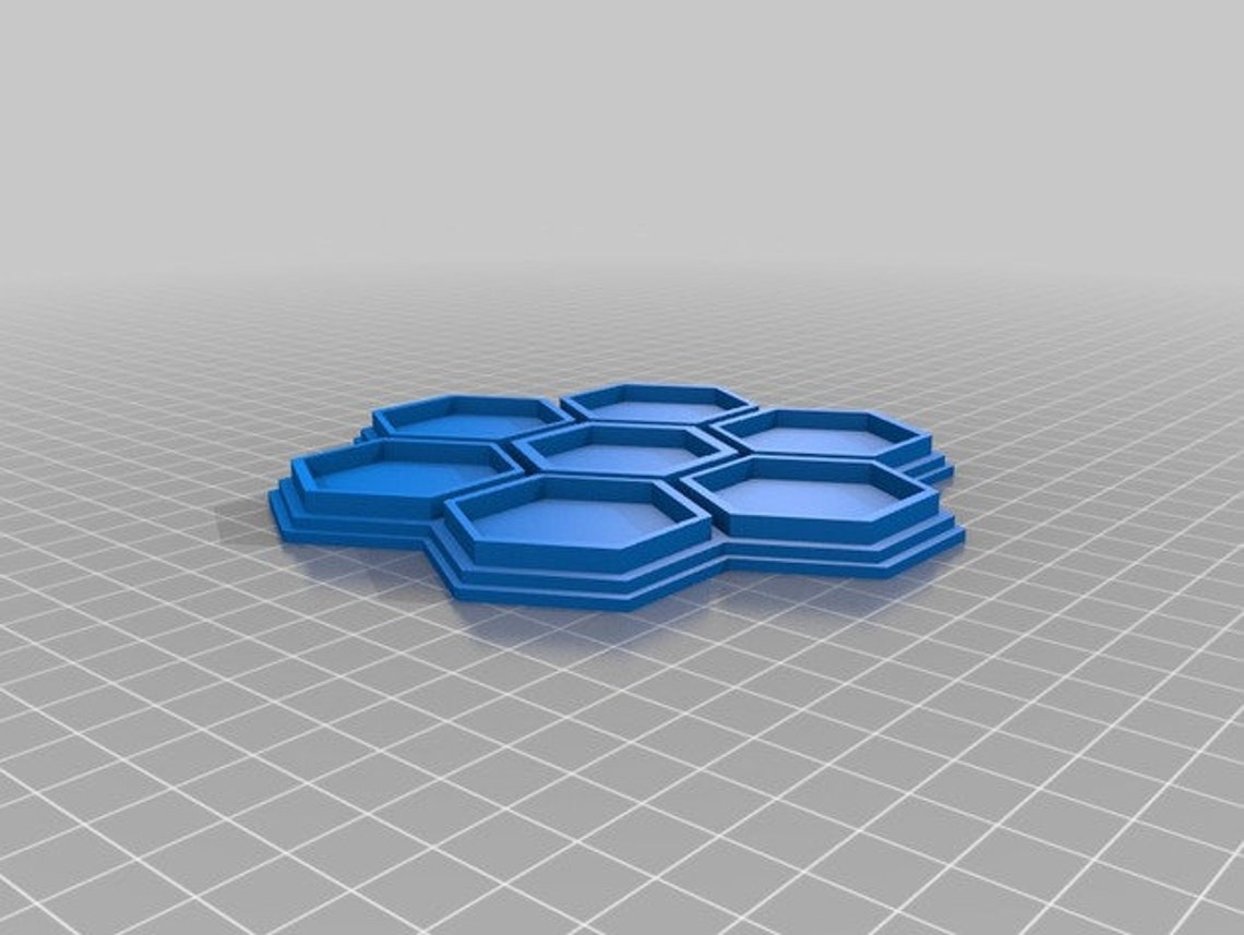 7 Hex Container for Small Parts and Games. STL File for 3D - Etsy