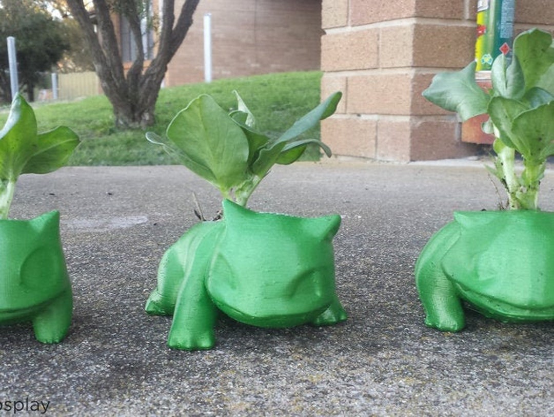 High Poly Bulbasaur Planter. STL File for 3D Printing - Digital ...