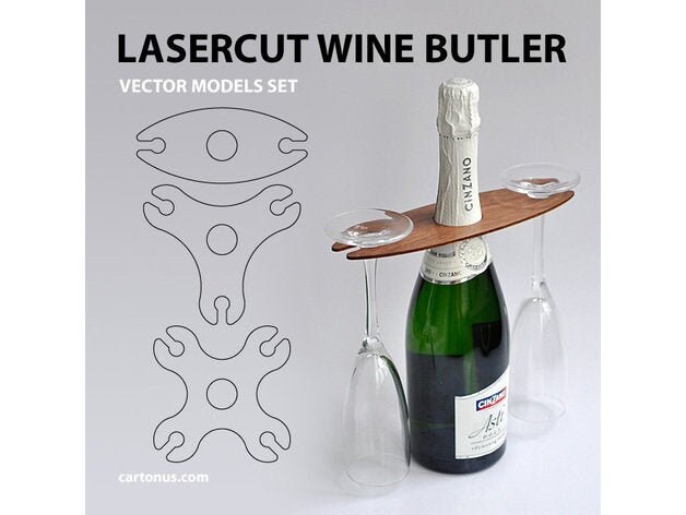 Wine Butler. STL File for 3D Printing - Digital Download. - Etsy