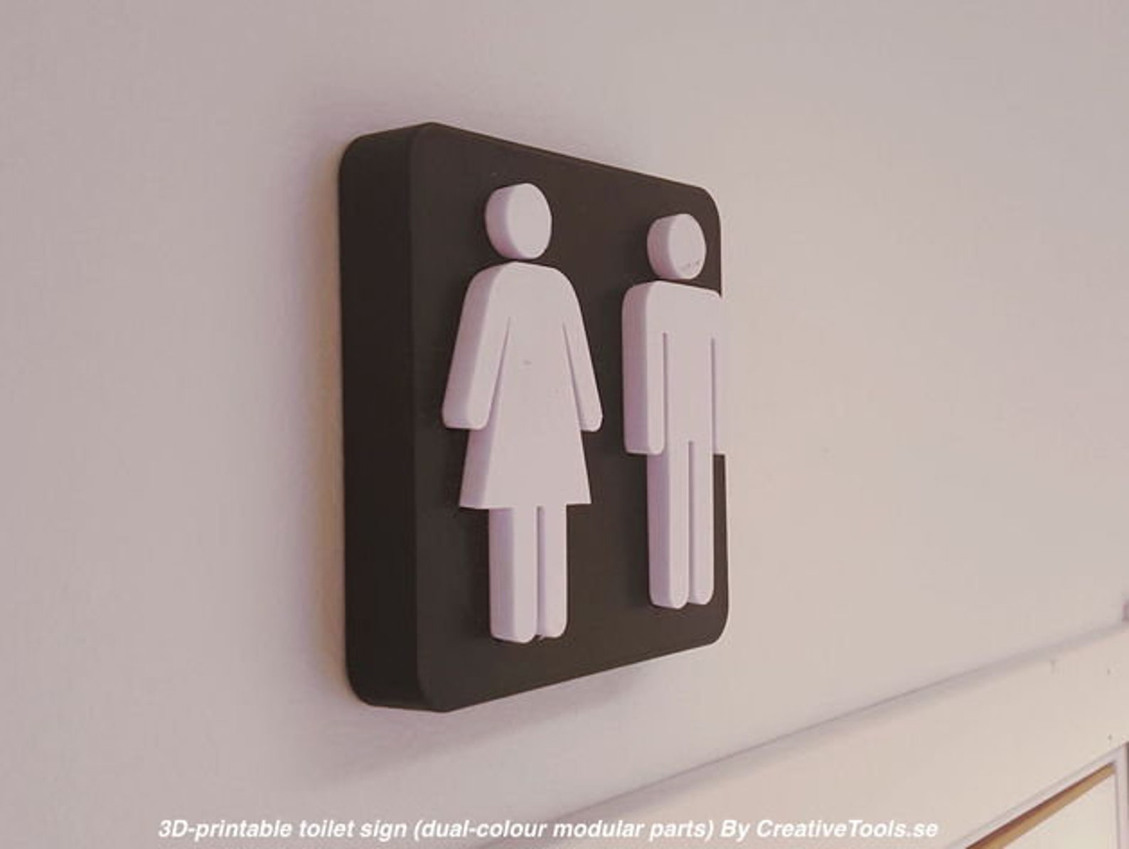Toilet Signs dual-colour Modular Parts. STL File for 3D - Etsy