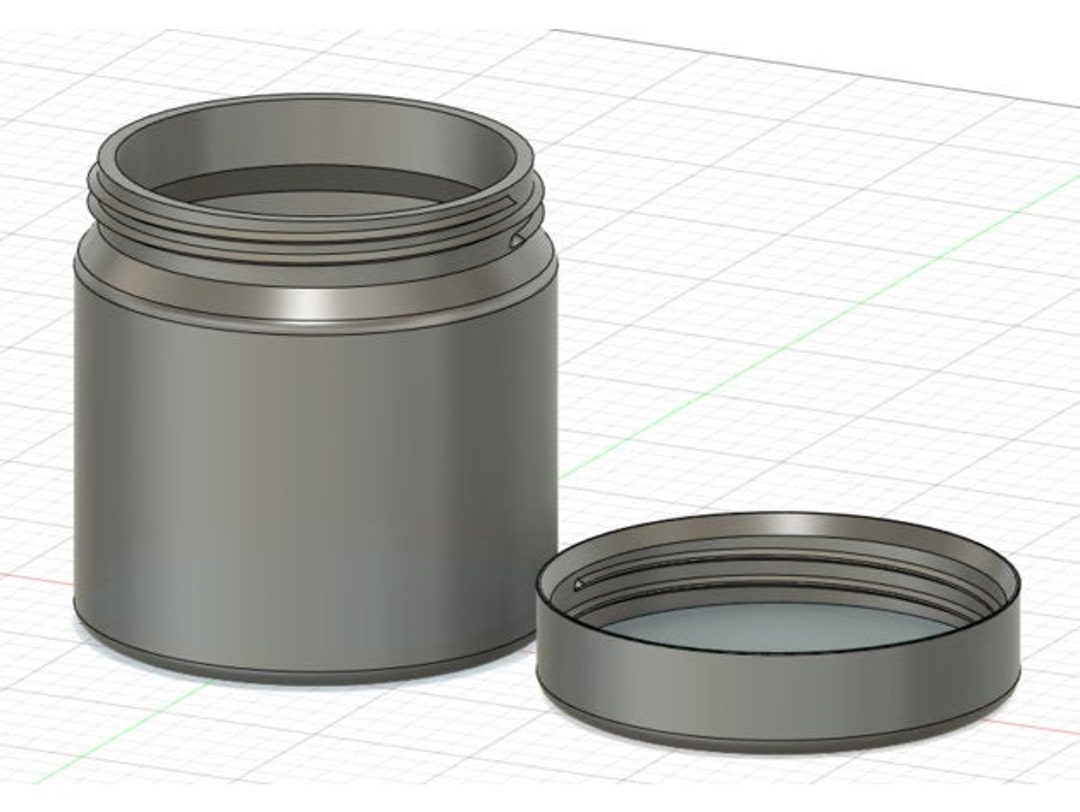Threaded Jar With Lid. STL File for 3D Printing - Digital Download. - Etsy