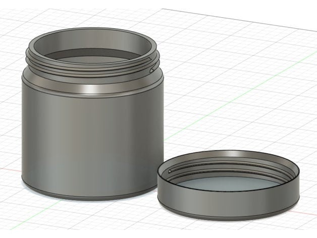 Threaded Jar With Lid. STL File for 3D Printing Digital - Etsy