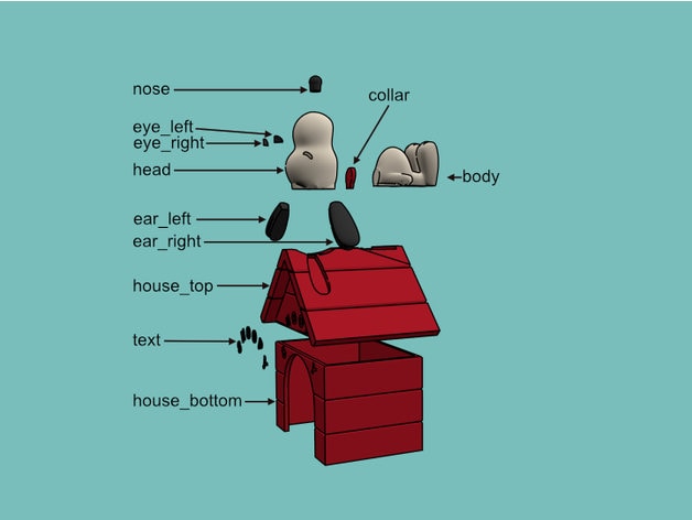 Snoopy. STL File for 3D Printing - Digital Download. - Etsy