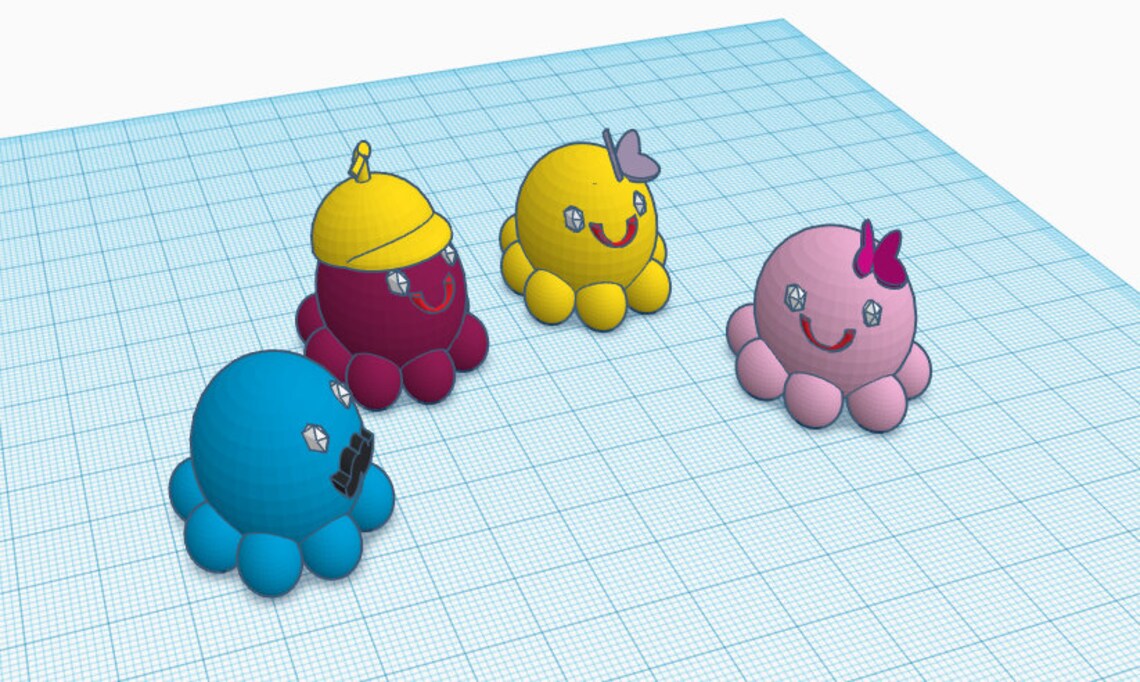 3d Toy. Octopus. STL File for 3D Printing Digital Download. - Etsy Norway