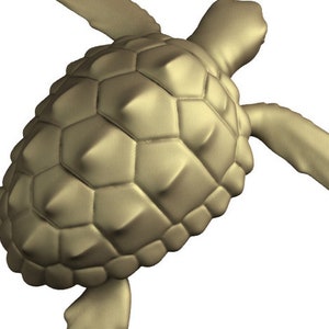 Loggerhead Sea Turtle (poseable). STL File for 3D Printing - Digital ...