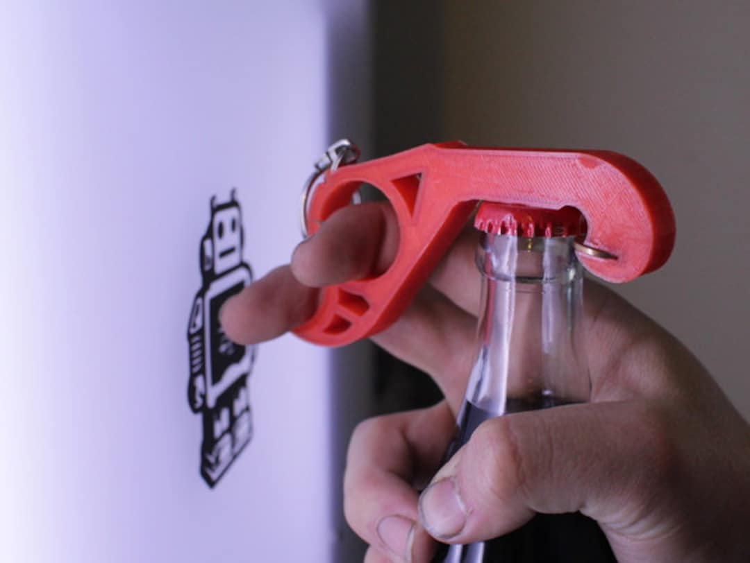 Smart One Handed Bottle Opener. STL File for 3D Printing - Digital ...